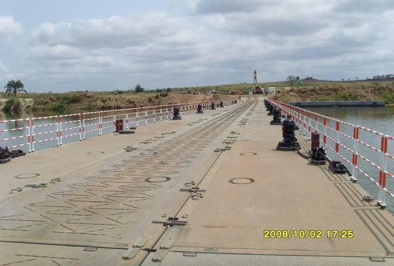 Traffic Temporary floating ribbon bridge For Heavy Equipments