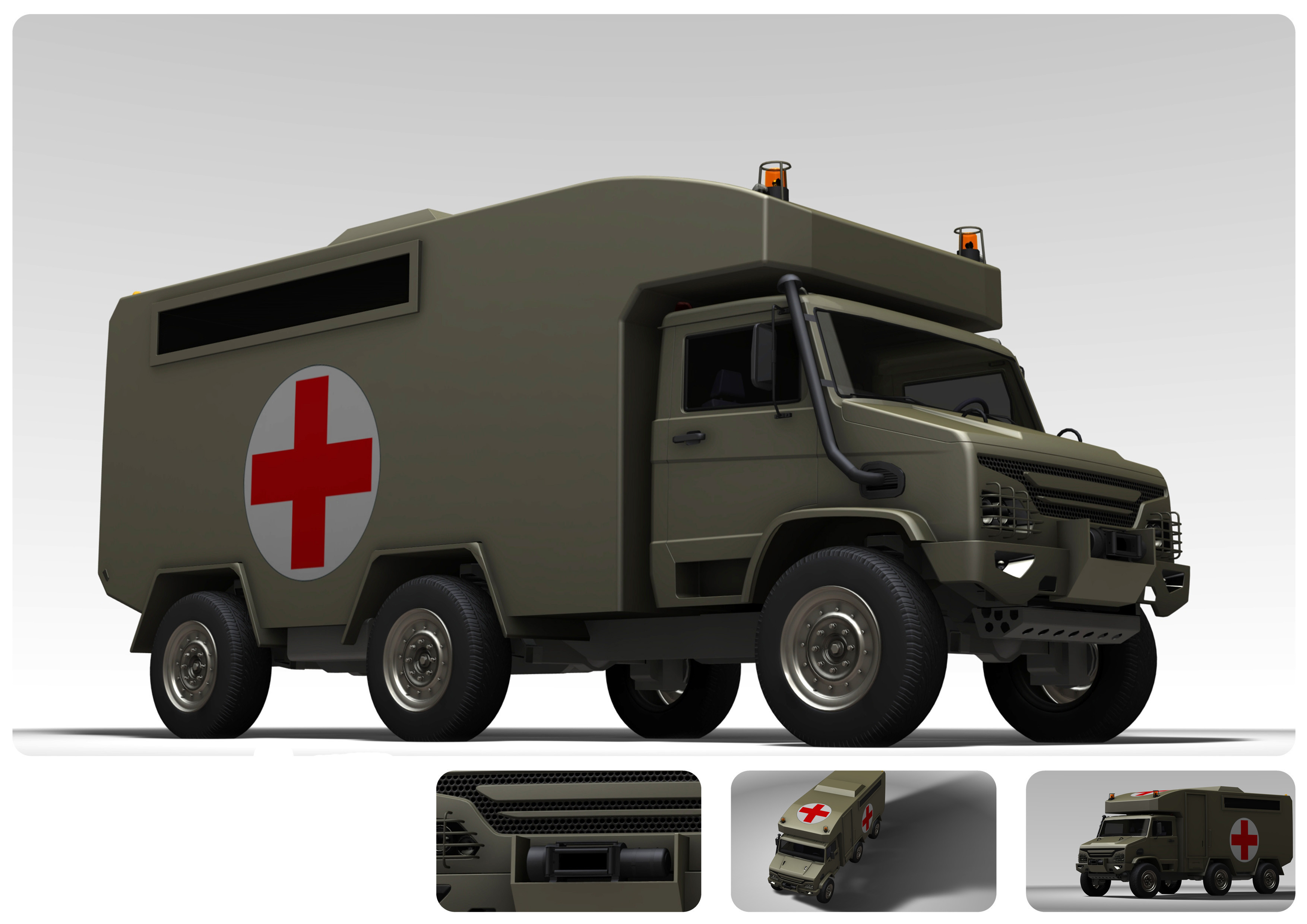 160 KW Emergency Medical Vehicle / Mobile Field Hospital With 3.2L ...