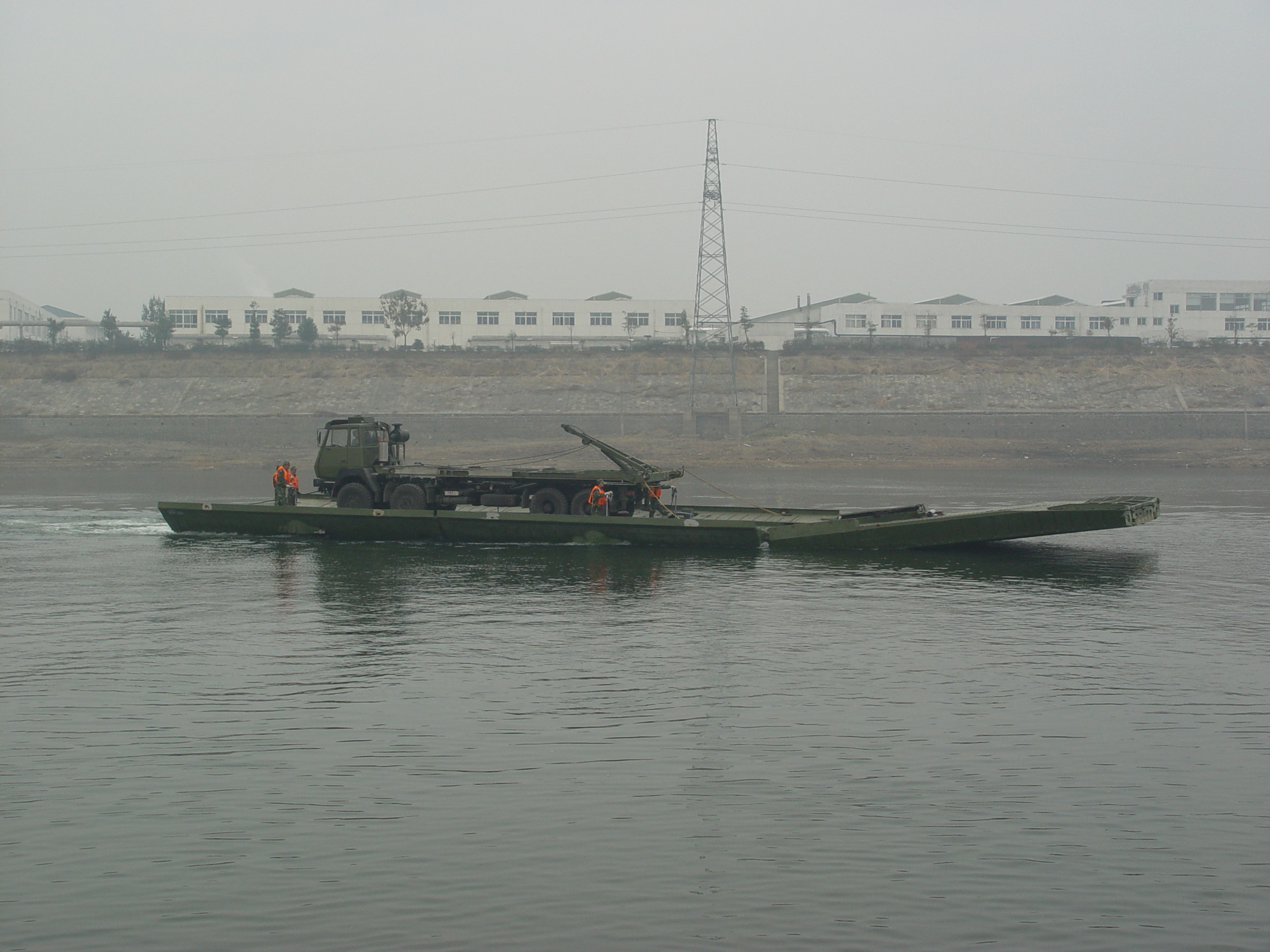Current Velocity ≤3.0m/S Floating Power Pontoon Bridge