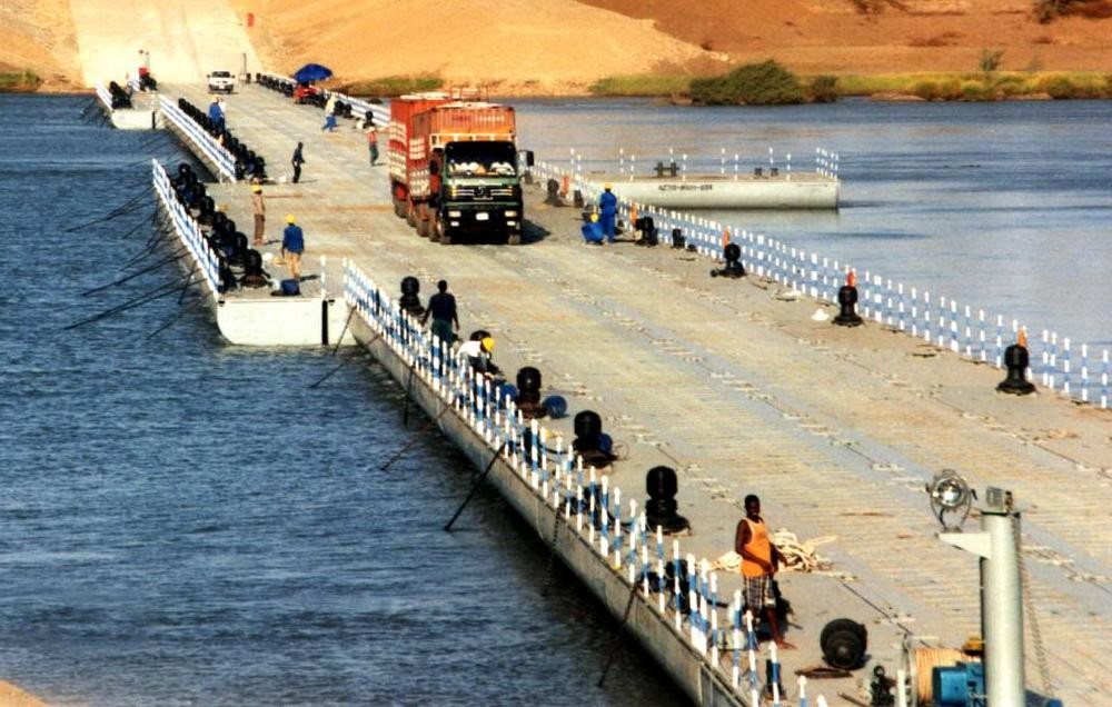 Temporary Floating Pontoon Bridge