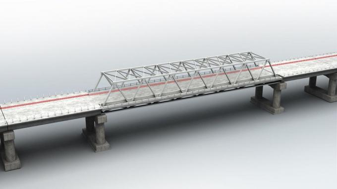 Permanent Assembly Steel Truss Bridge Concrete Deck for Medium Spans