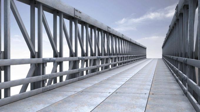 4.2m Single Lane Modular Steel Bridge / Truss Assembly Steel Bridges