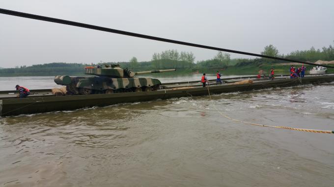 Military Power Pontoon Bridge Length Of One Complete Set 104m Floating